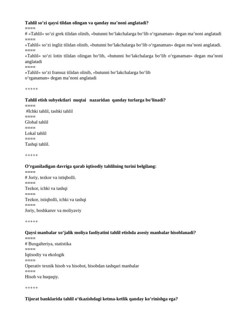 Bamk Tahlil Yakuniy | PDF