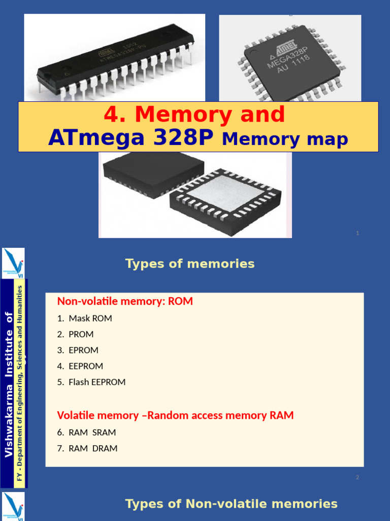 Unit54. Memory and ATmega Memory Map | PDF | Random Access Memory | Read Only Memory