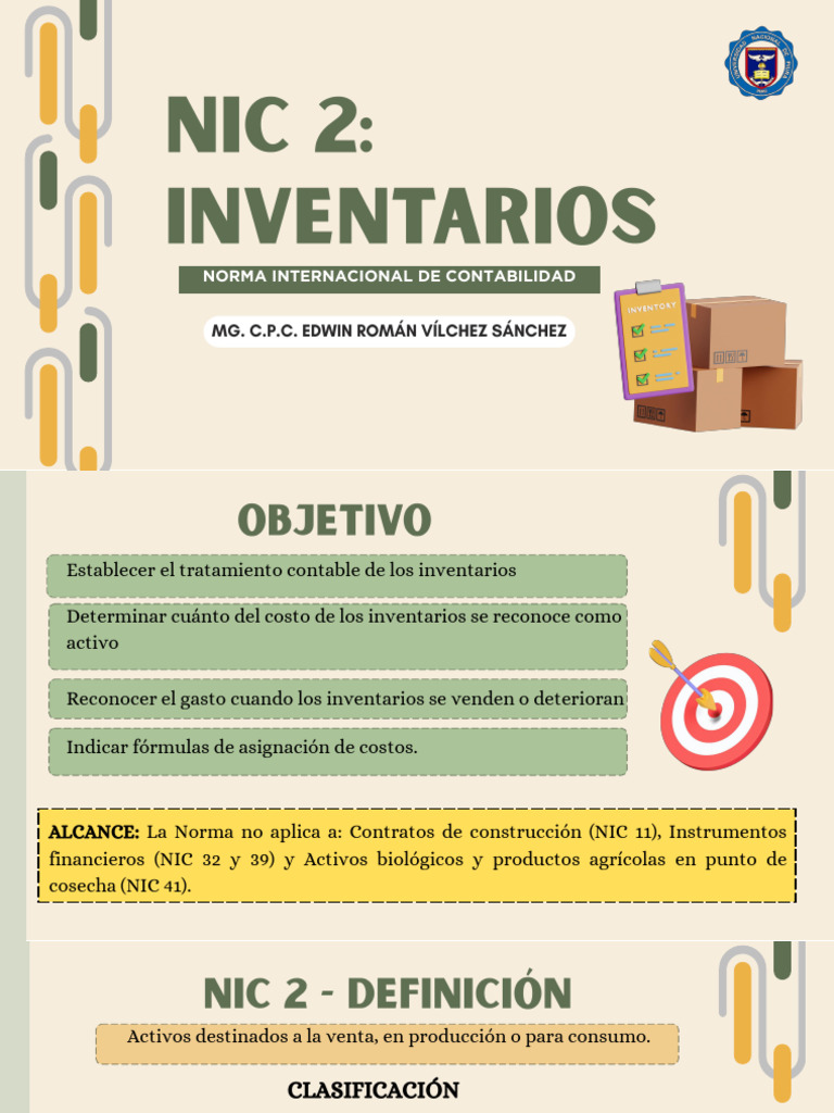 Sesión 3 - Nic 2 Inventarios | PDF | Contabilidad | Costo