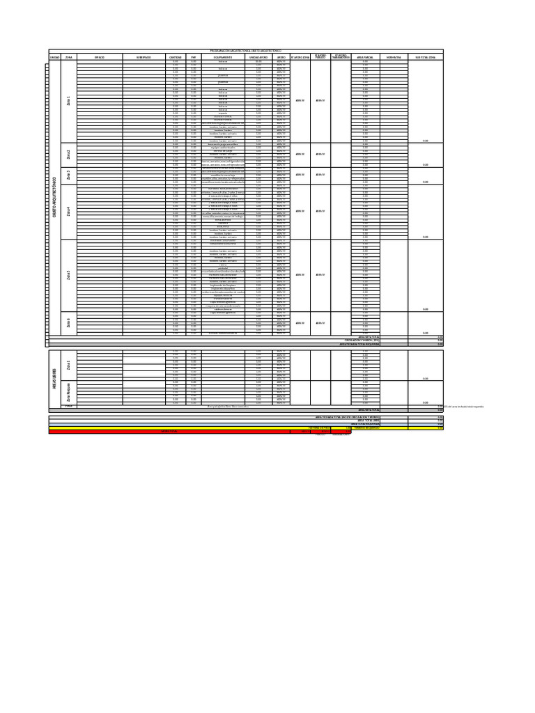 07 - Formato de Programación Arquitectónica | PDF