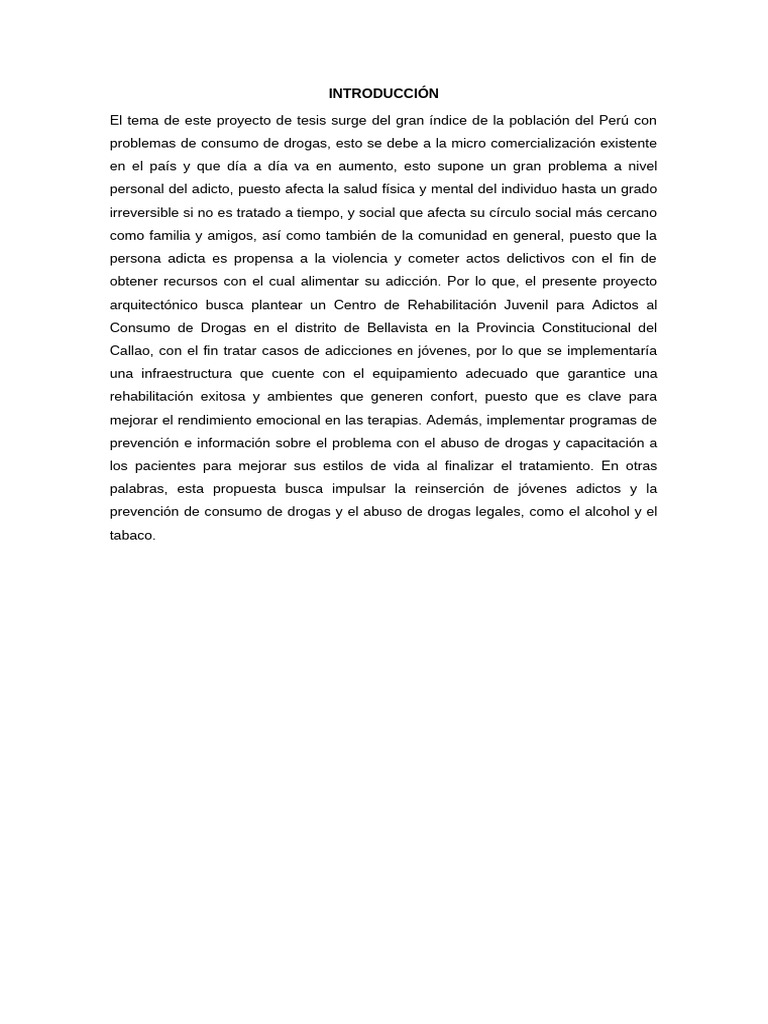 INTRODUCCIÓN | PDF | La dependencia de sustancias