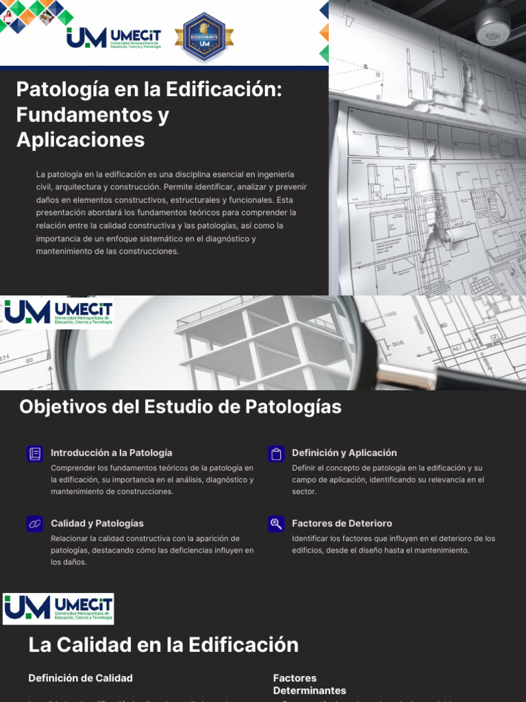UNIDAD 1 - Conceptos Generales de La Patología Se La Edificación | PDF | Diseño | edificio