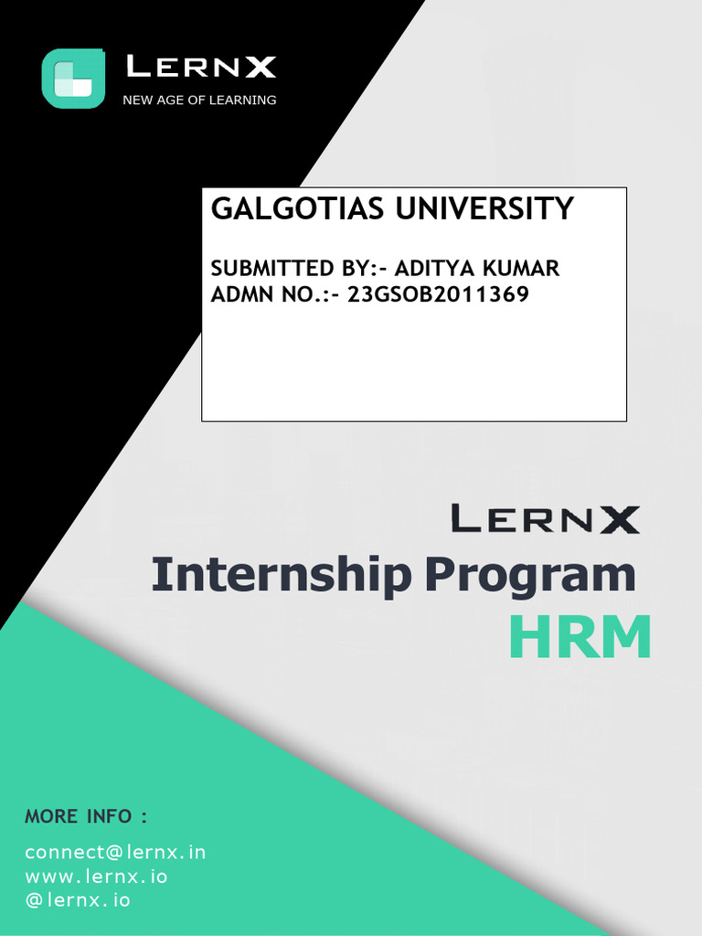Lernx Internship Program HRM C2ad3881 508d 4333 8acb 5aca88c91ec1 | PDF ...