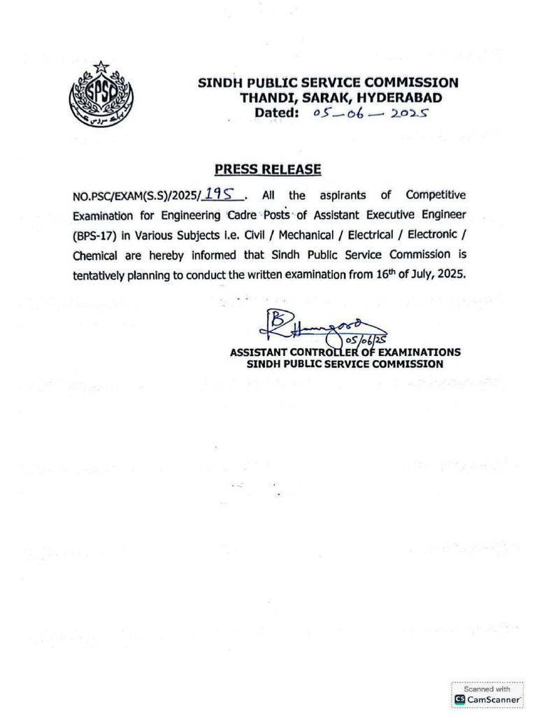 SPSC Press Release 05.06.2025 | PDF