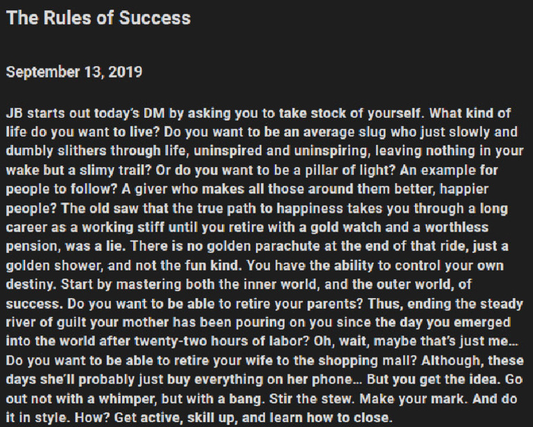 The Rules of Success | PDF