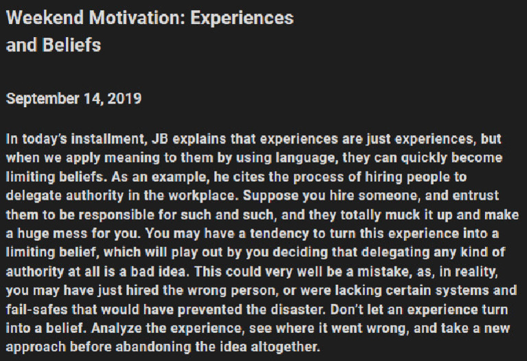 Weekend Motivation-Experiences and Beliefs | PDF