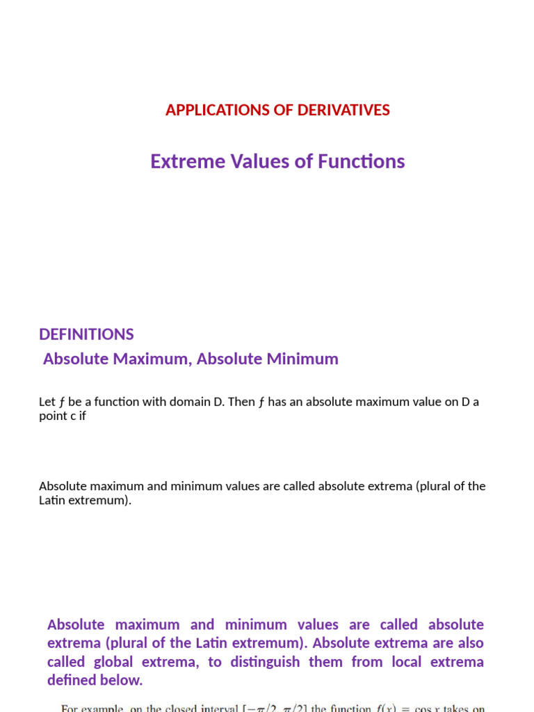 9.Extreme Values of Functions-1 | PDF | Mathematics Of Computing ...