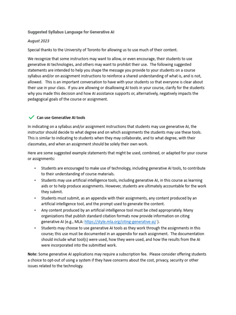 Syllabus Language For Gen Ai August 2023 | PDF | Artificial ...
