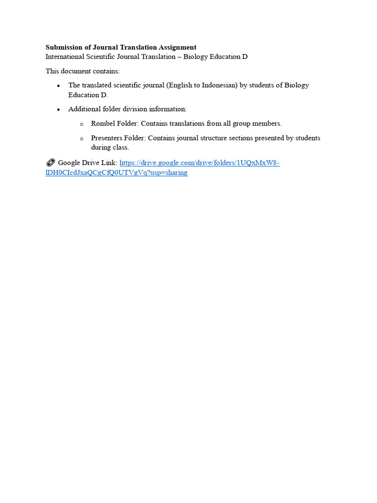 301 - English Scientific - Biology Education D | PDF