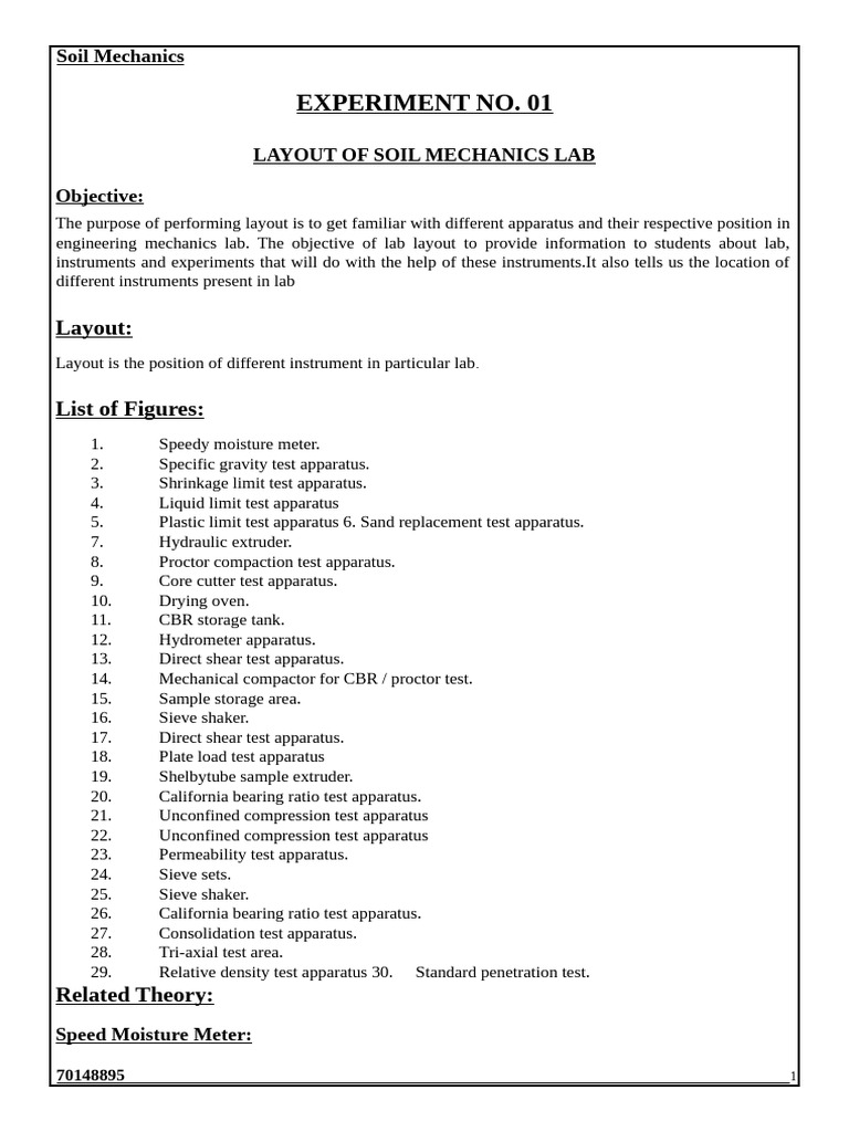 SOIL MECHANICS LAB MANUAL Abdullah | PDF | Soil Mechanics | Soil