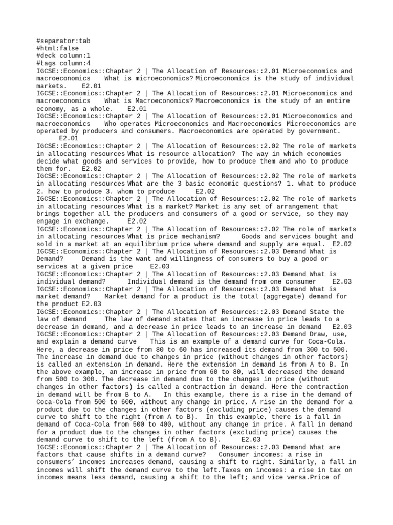 Microeconomics and Resource Allocation Guide | PDF | Elasticity ...