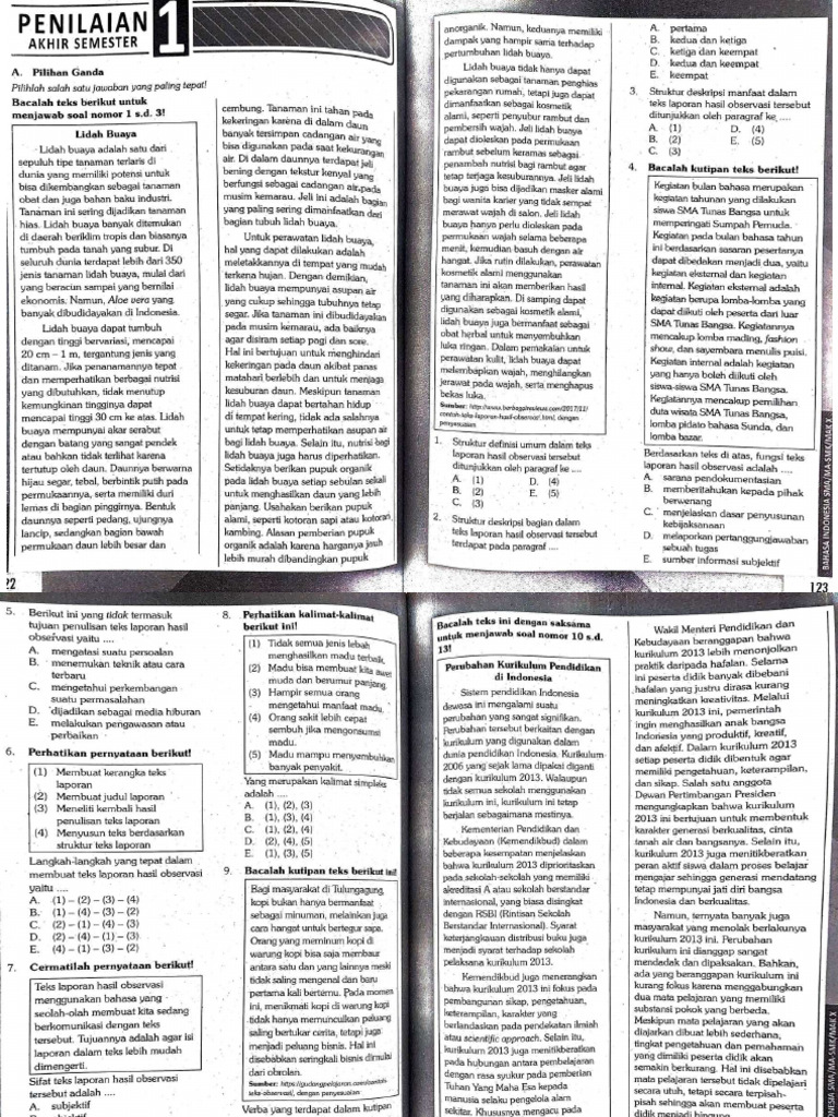 Latihan Soal PSAS 1 Kelas X | PDF