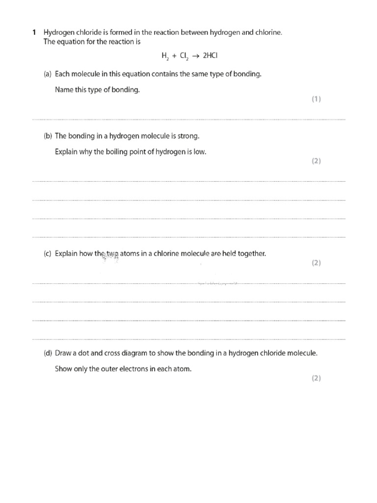 Ionic Bonding QP | PDF