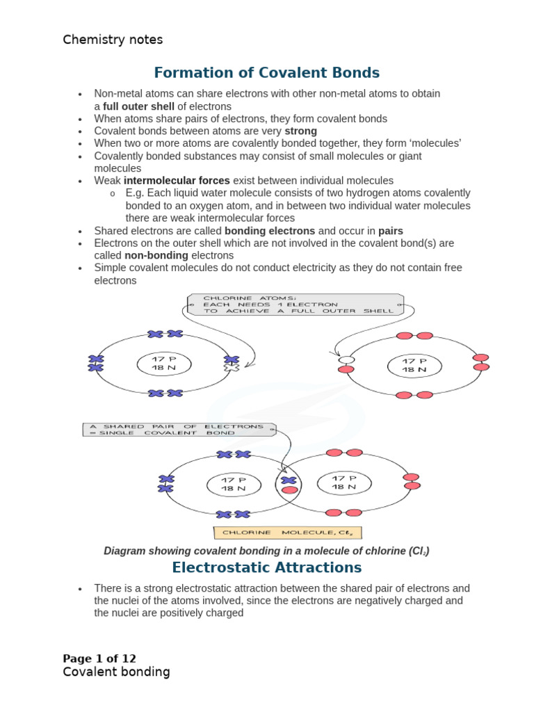 Covalent Bond | PDF | Chemical Bond | Covalent Bond