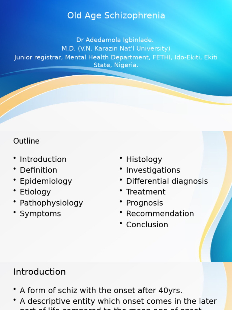 Understanding Paraphrenia in Elderly Schizophrenia | PDF | Abnormal ...