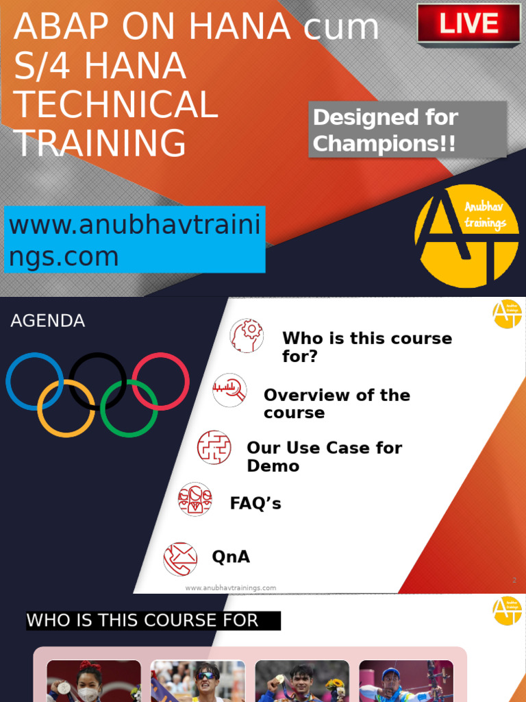 ABAP on HANA S/4 Training Overview | PDF | Data | Information Technology