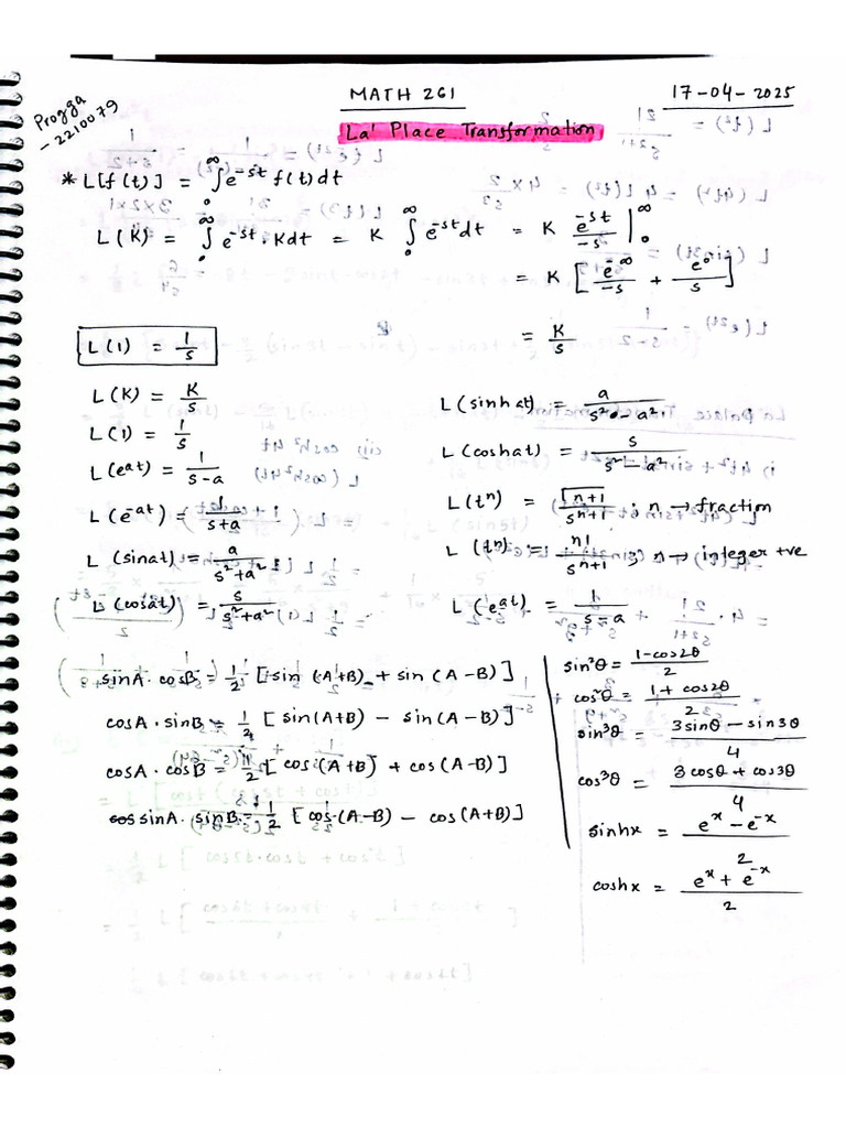 La"Place (Formula Problems) | PDF