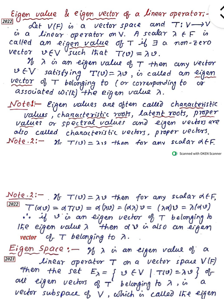 Linear Algebra Unit 4 Pyq | PDF