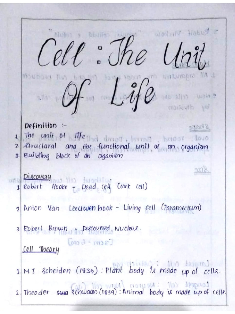 Cell Part 1 | PDF
