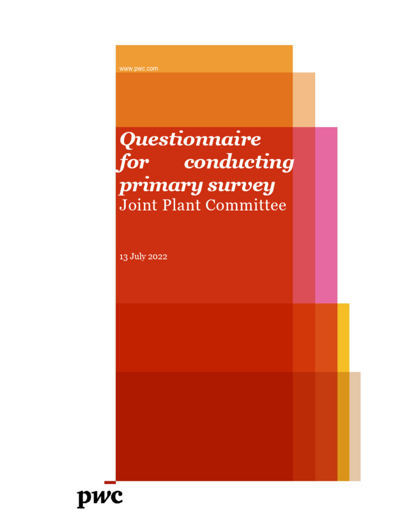 JPC Scrap Study - Questionnaire For Primary Survey 1 | PDF | Scrap ...