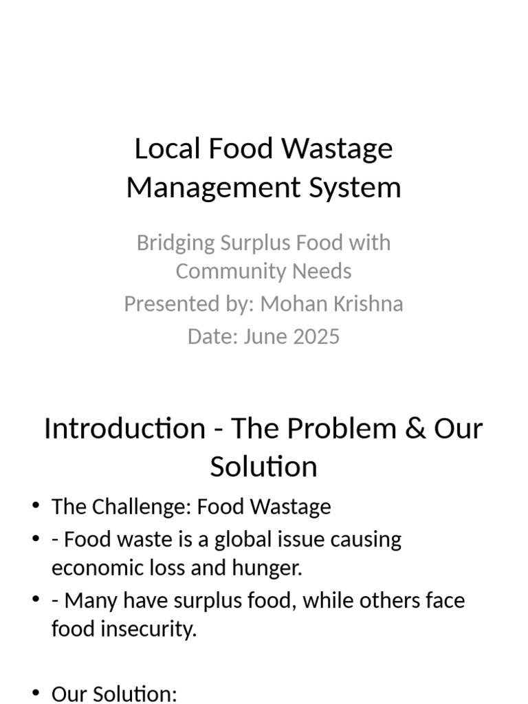 Food Waste Management App Overview | PDF | Databases | Computing