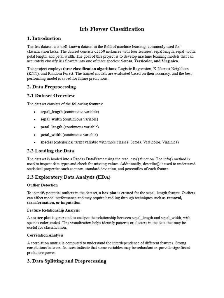 Iris Flower Classification | PDF | Statistical Classification | Support Vector Machine