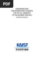 KAIST Admission Guideline For International Applicants 2025 | PDF | Gce ...