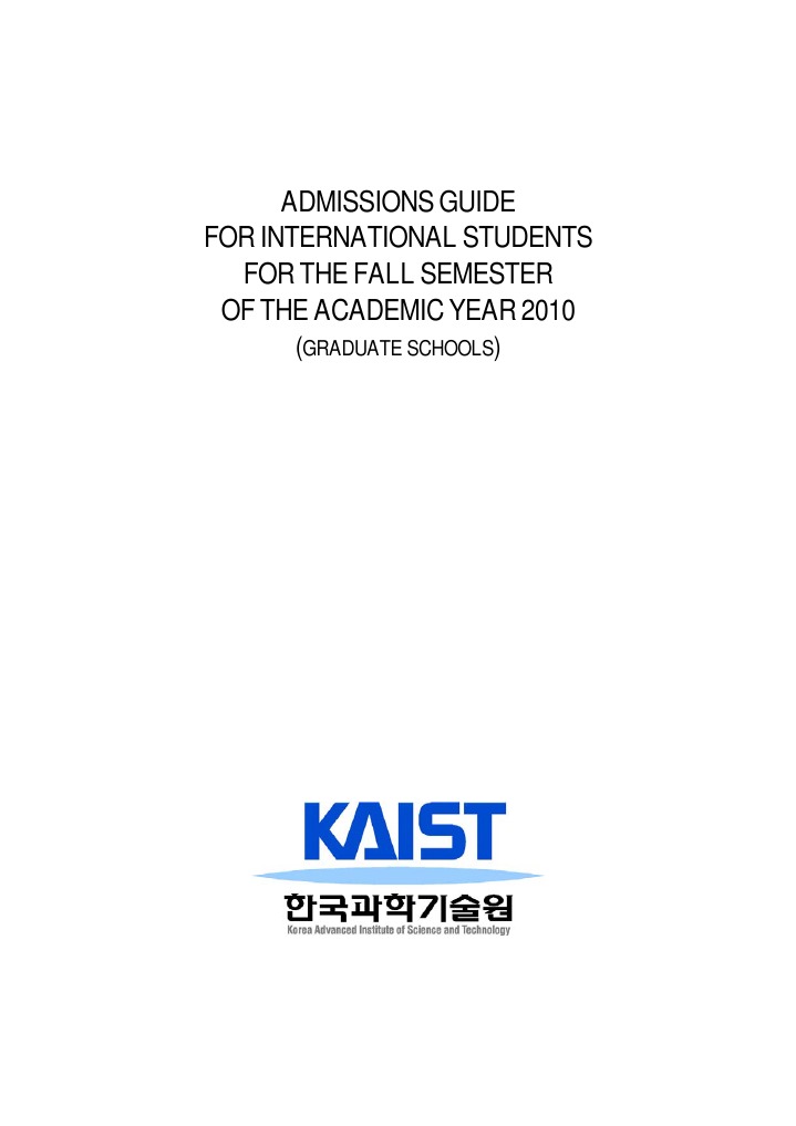 2010 Fall Graduate Prospectus | PDF | Identity Document | Graduate School