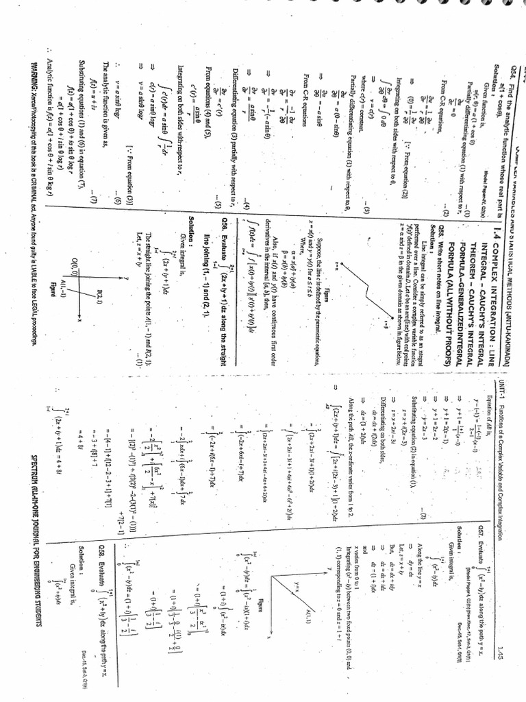 Maths4 (1 Unit | PDF | Integral | Equations