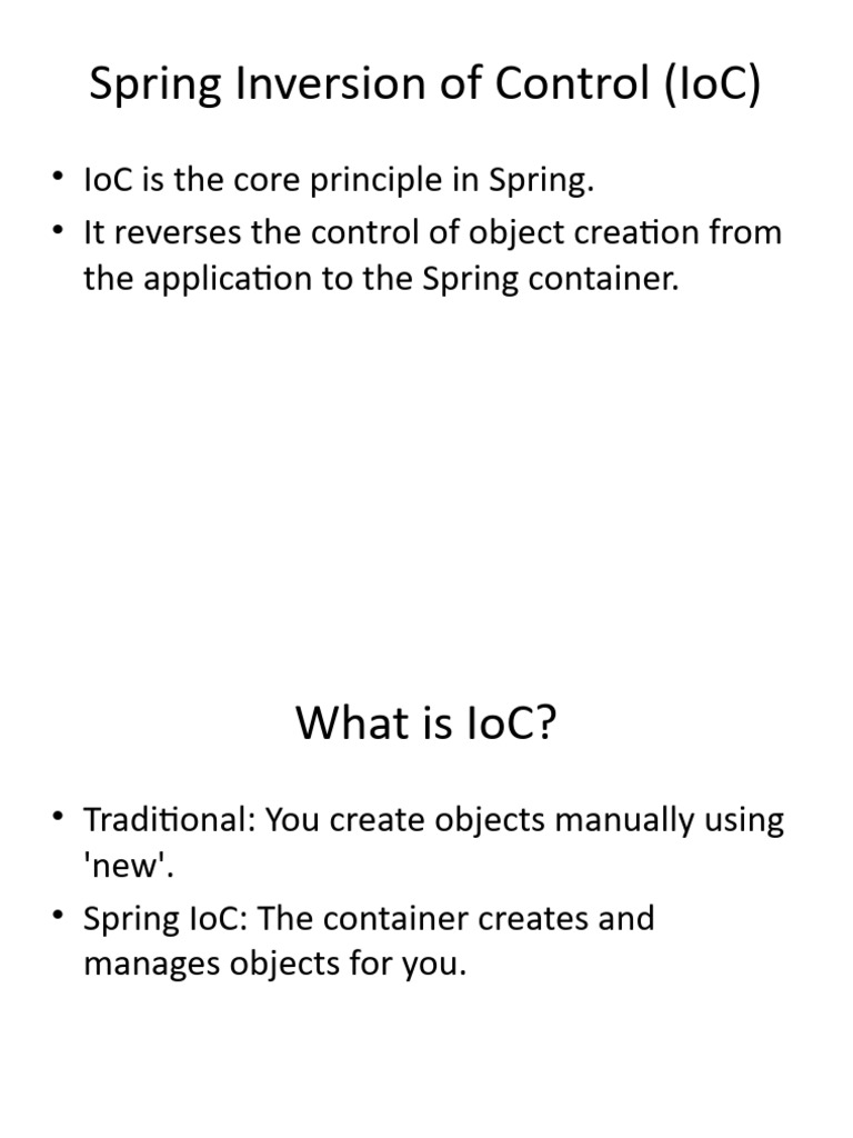U5 03 Spring IoC Concepts | PDF