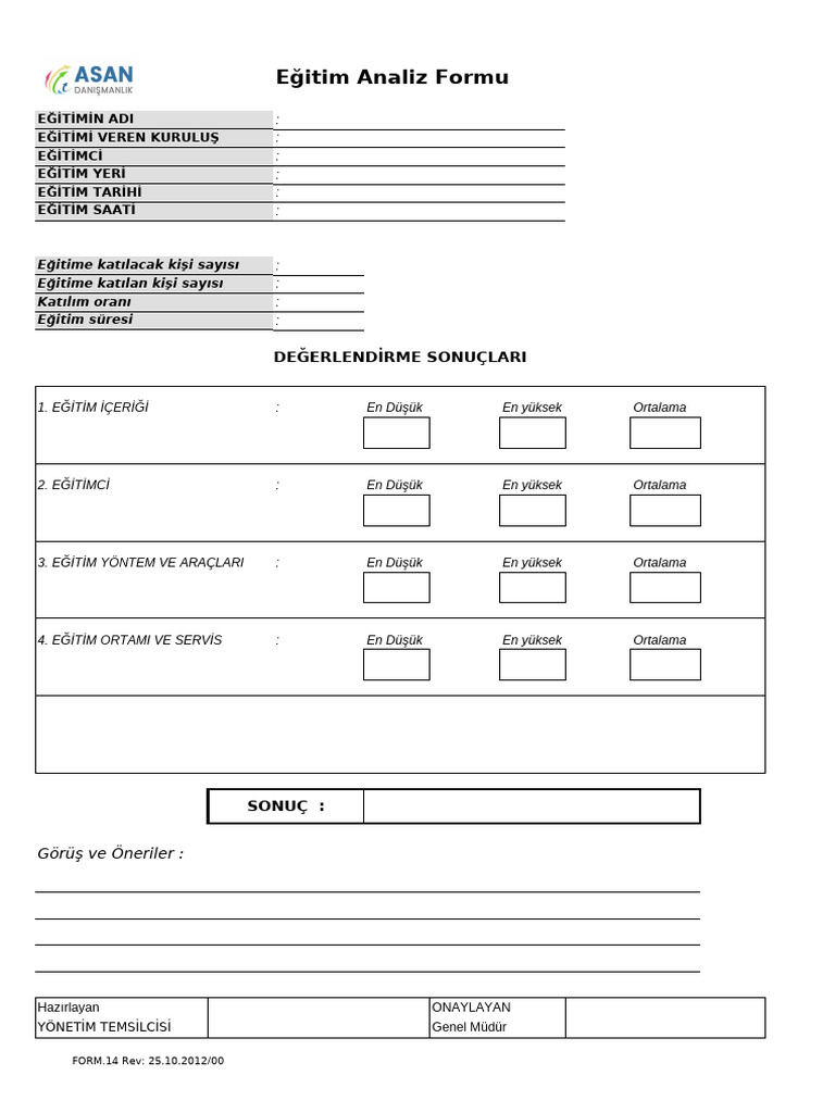 Egitim Analiz Formu | PDF