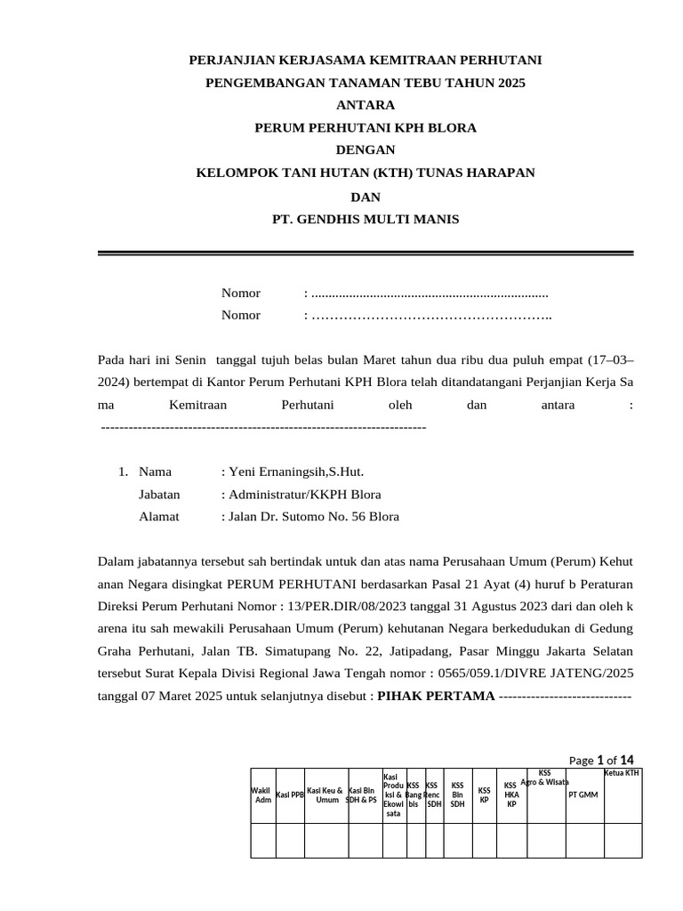 Edit PKS Tebu Tripartit KTH Tunas Harapan | PDF