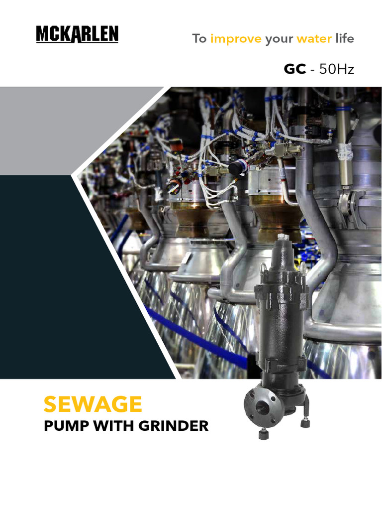 Brochure - Mckarlen Sewage Pump With Grinder | PDF | Pump | Mechanical ...