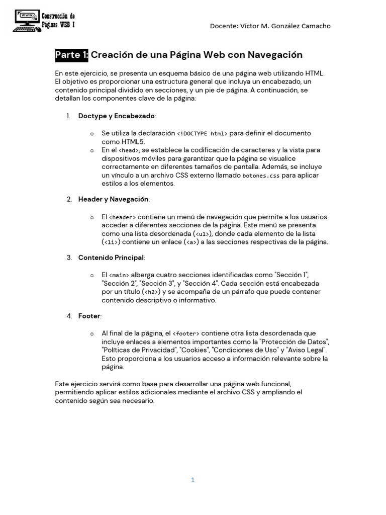 HTML y Css Externos Enunciado | PDF | HTML | Red mundial