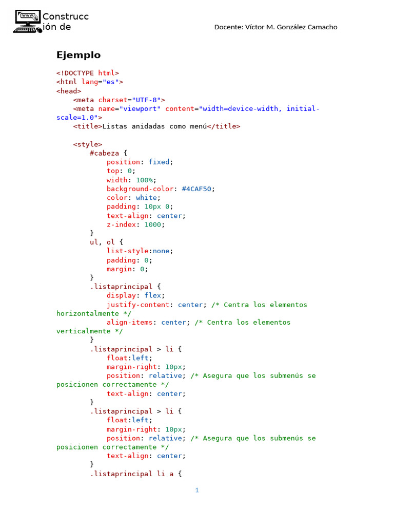 HTML y Css Externos | PDF | HTML | Software