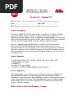 Spanish 1 Syllabus 2013-2014 | PDF | Quiz | Test (Assessment)