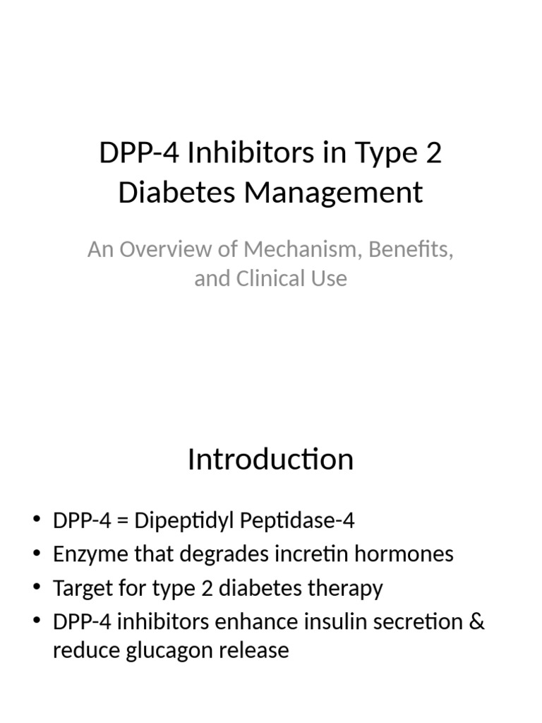 DPP-4 Inhibitors Presentation | PDF