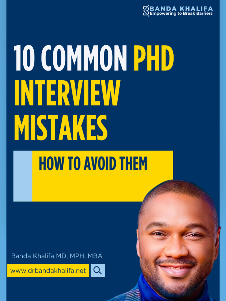 PHD Interview Mistakes 1735561568 | PDF