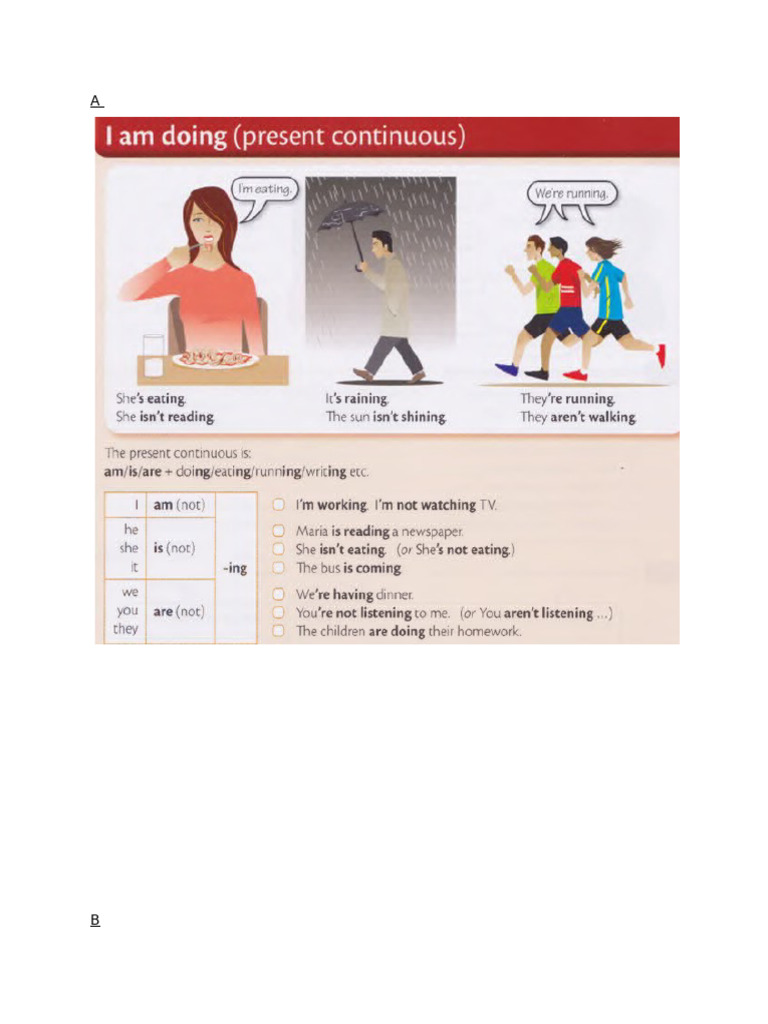 Unit 3 - I Am Doing (Present Continuous) | PDF