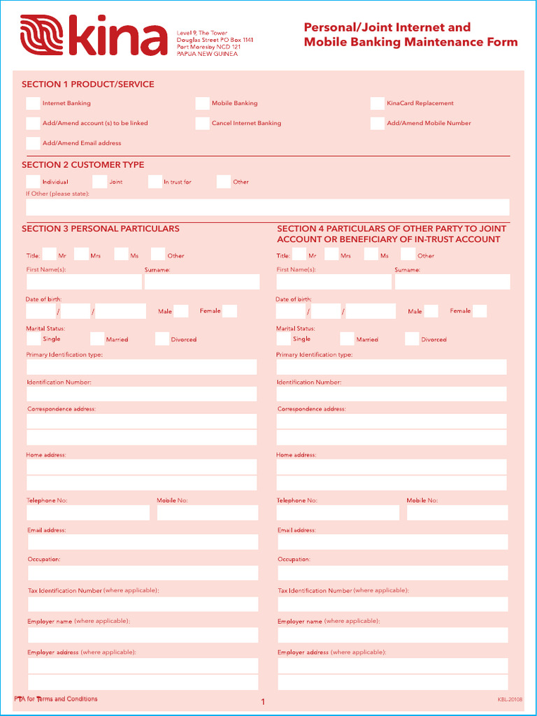 Kina Bank-Personal Internet and Mobile Banking | PDF | Banks | Personal Identification Number