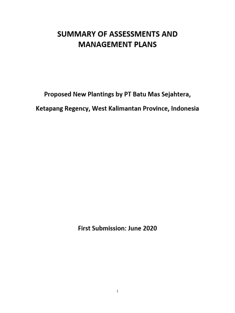 NPP Assessment Summary - Goodhope Asia Holdings LTD (PT BMS) | PDF | Environmental Impact Assessment