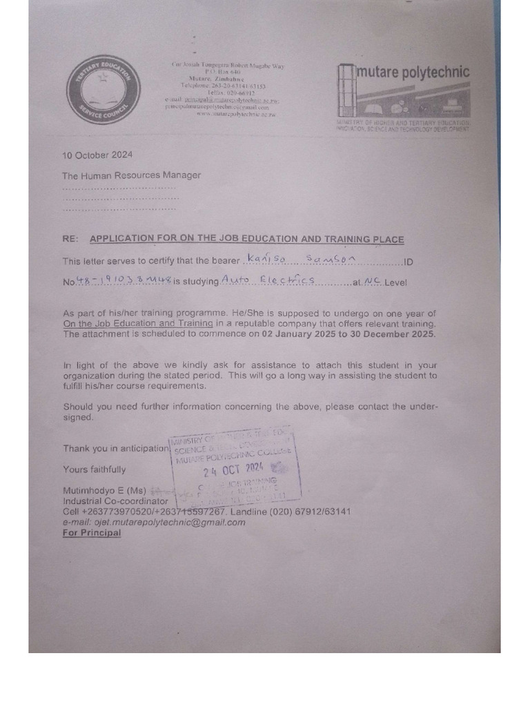 Kaniso Samson CV | PDF