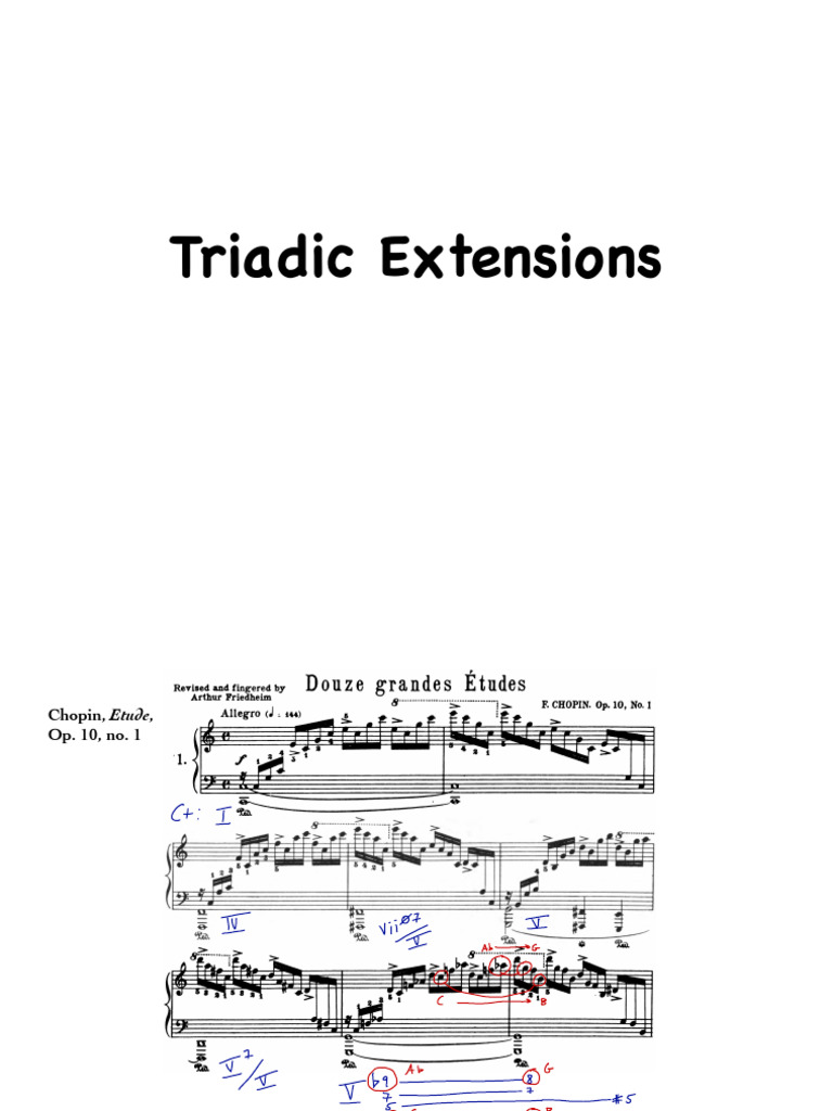 Triadic Extensions Solutions | PDF | Music Theory | Elements Of Music