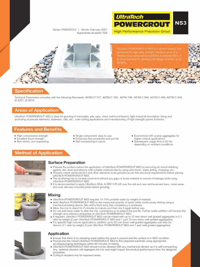 Ultratech Powergrout ns1 | PDF
