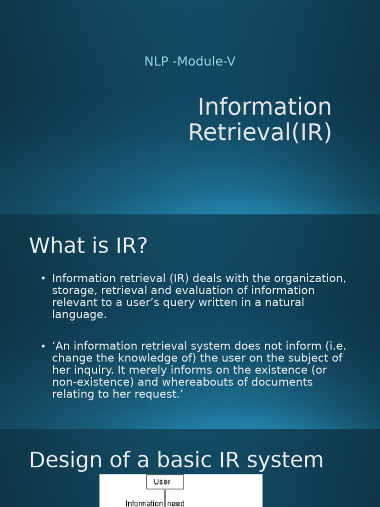 ISE Information Retrieval Mod-V (Uploaded by Snaptricks - In) | PDF | Information Retrieval ...
