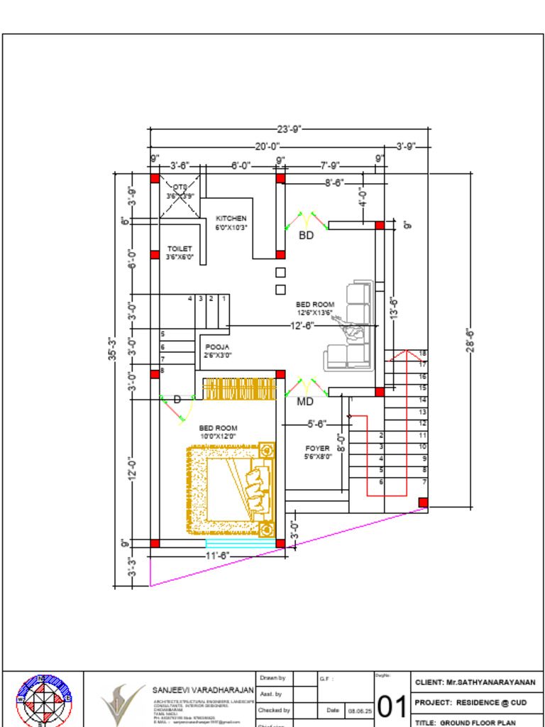 MR - Sathiya - Gorund Floor Plan | PDF