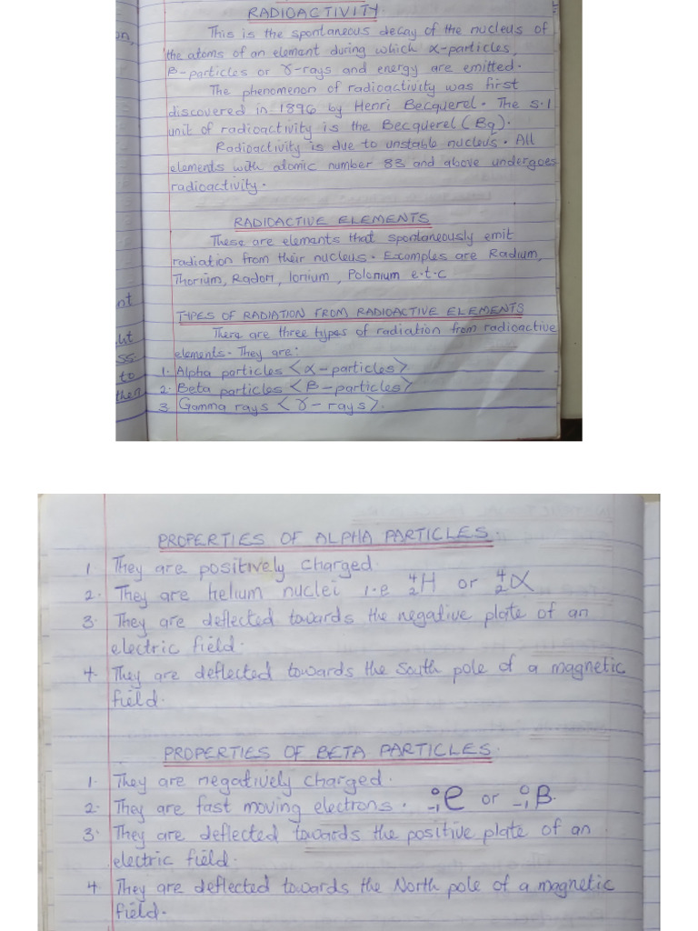 Note On Radioactivity | PDF