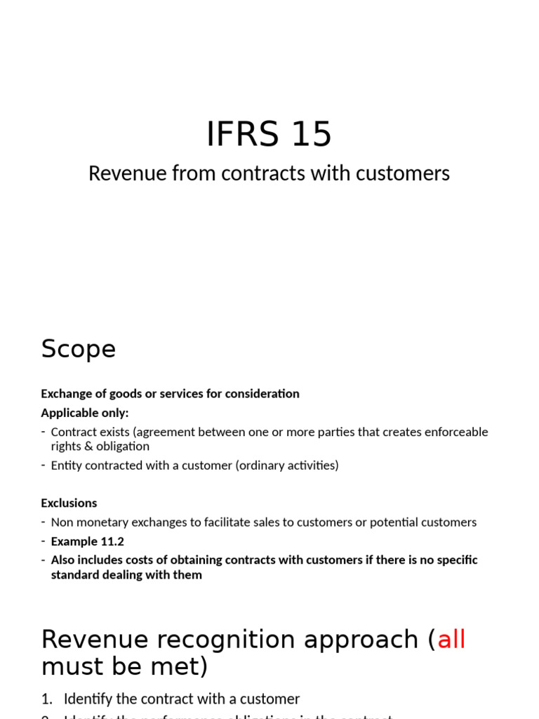 Revenue - IfRS 15 - Theory Introduction - 5 Steps | PDF | Repurchase ...