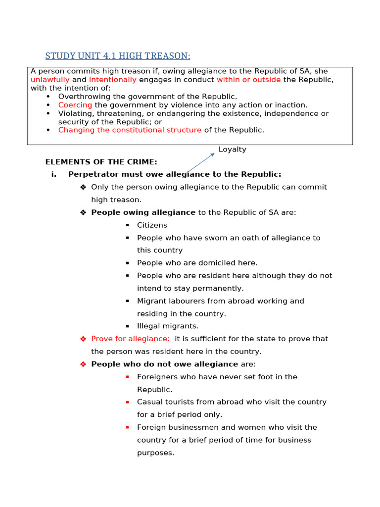 High Treason | PDF | Treason | Crimes