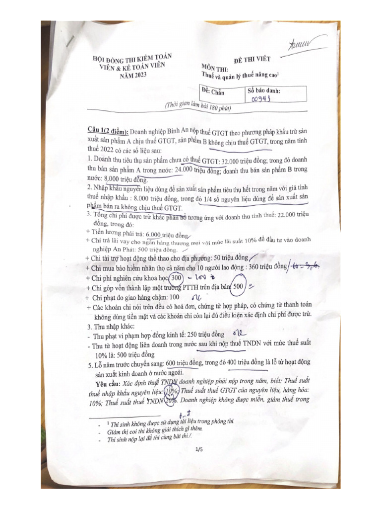 KTV 2023 - Thuế Chẵn | PDF